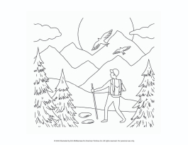 Landscape Artwork Coloring Worksheet