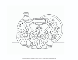 Muted Artwork Coloring Worksheet