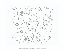 Galaxy Artwork Coloring Worksheet